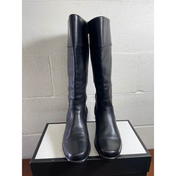Dansko | Shoes | Dansko Risa Tall Leather Low Heel Black Leather Zip ...